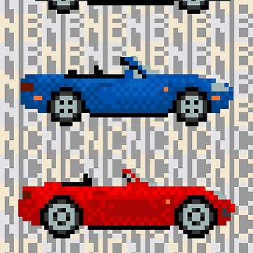 "Pixel art Miata generations special editions with text" Sticker for ...