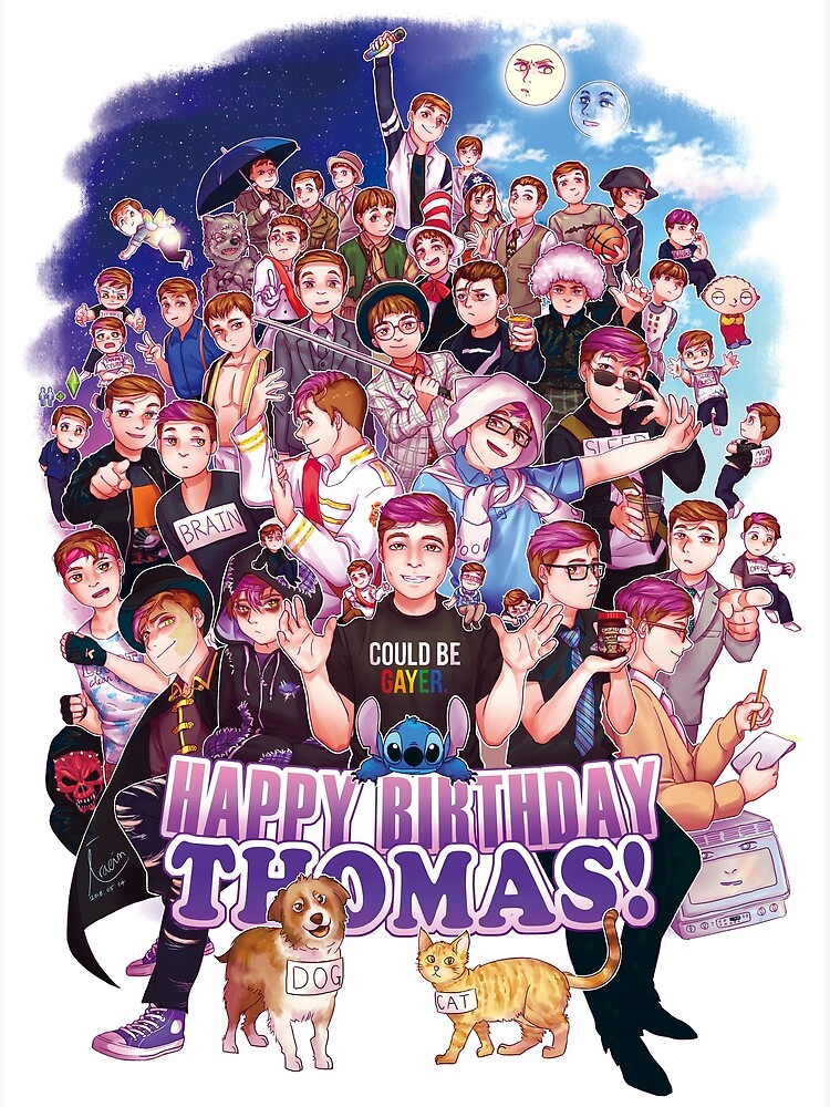 "Thomas Sanders Birthday Art!" Poster for Sale by iraeim | Redbubble