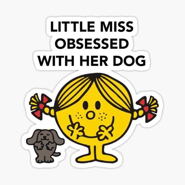 Little Miss Obsessed With Dogs Stickers for Sale | Redbubble