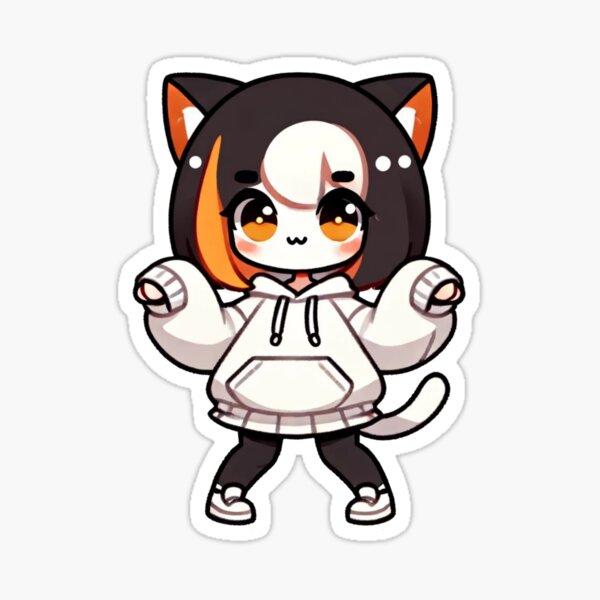 "chibi Calico cat girl type2" Sticker for Sale by II0FU5 | Redbubble