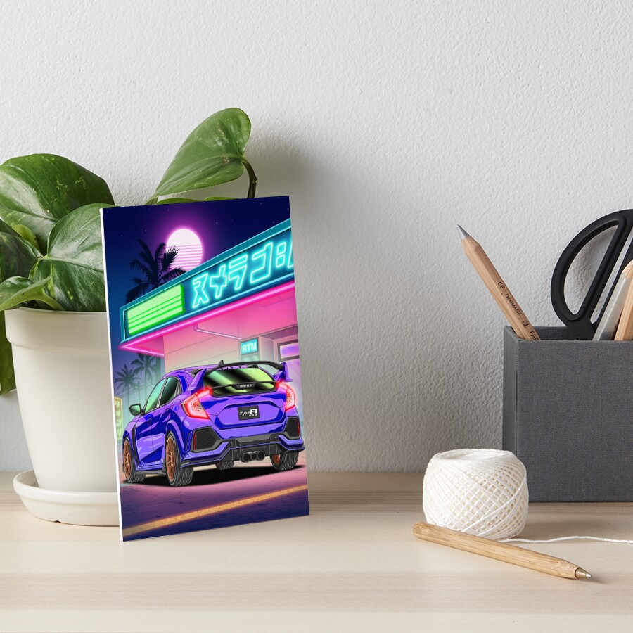 "Honda Civic Type R FK8 Neon Night" Poster for Sale by Joshirosung ...
