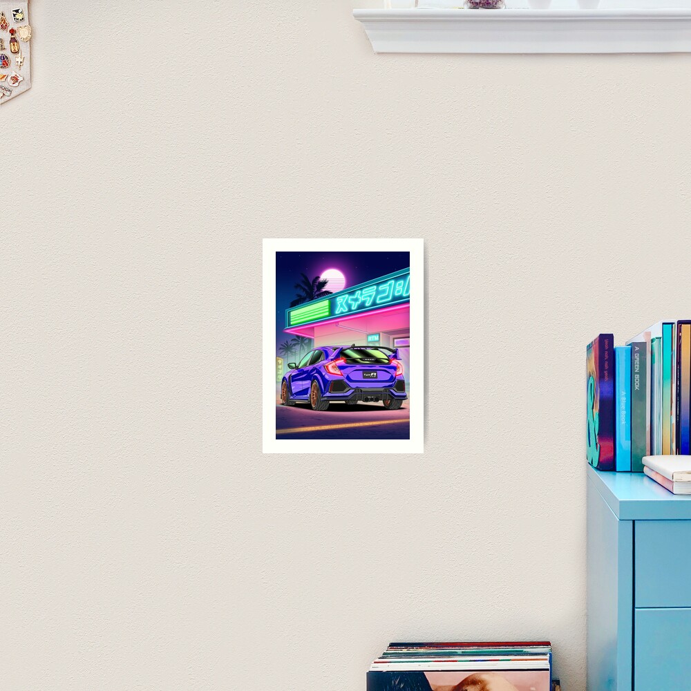 "Honda Civic Type R FK8 Neon Night" Poster for Sale by Joshirosung ...