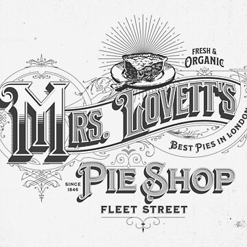 "Vintage Mrs. Lovett's Pie Shop Logo - Sweeney Todd Inspired Design ...