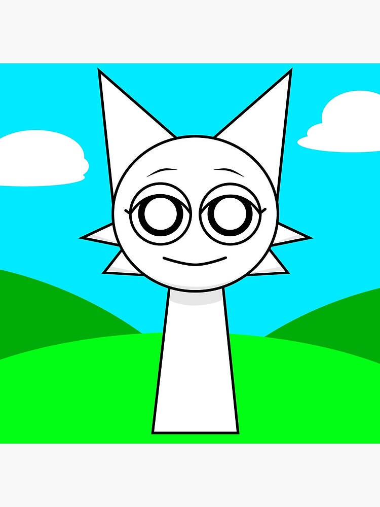 "Sprunki Happy Wenda Outside (White)" Poster for Sale by PaintedPixel ...