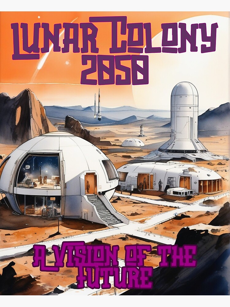 "Lunar Colony 2050: A Vision of the Future" Poster for Sale by ...