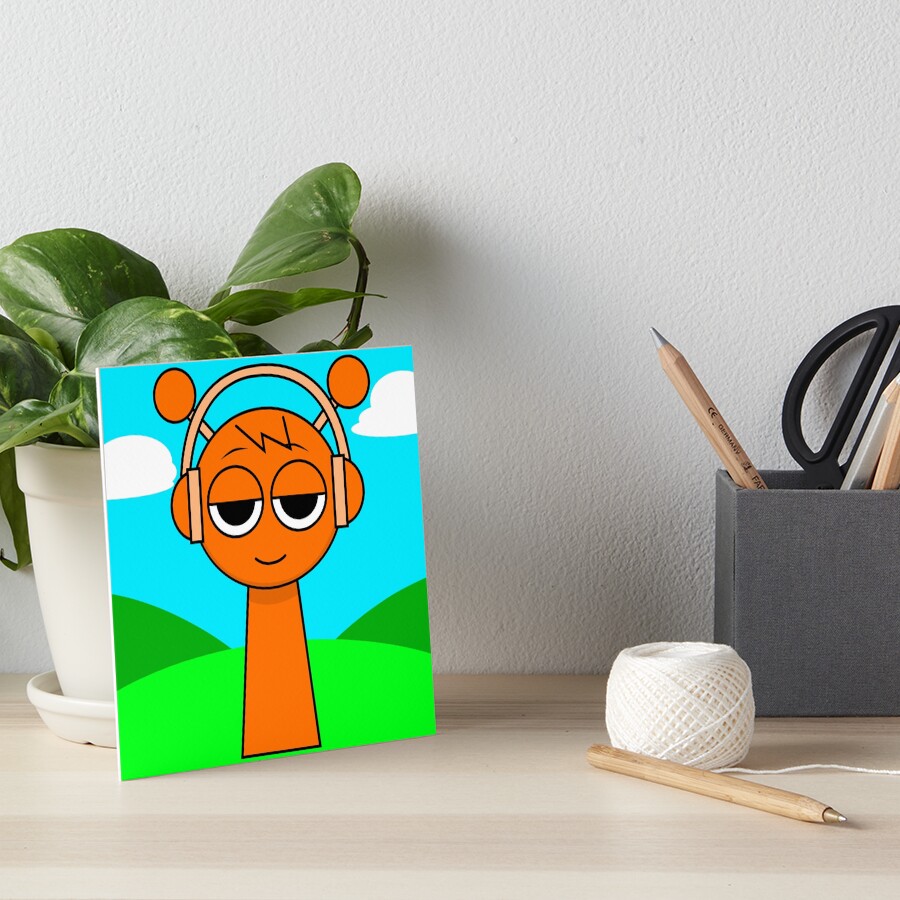 "Sprunki Happy Oren (Orange) Outside" Journal for Sale by PaintedPixel ...