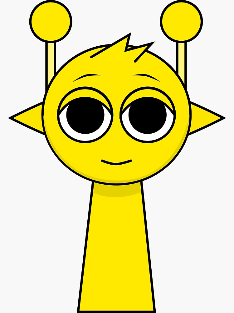 "Sprunki Happy Simon (Yellow)" Sticker for Sale by PaintedPixel | Redbubble