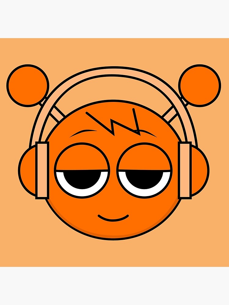 "Sprunki Happy Oren (Orange) Head" Art Board Print for Sale by ...