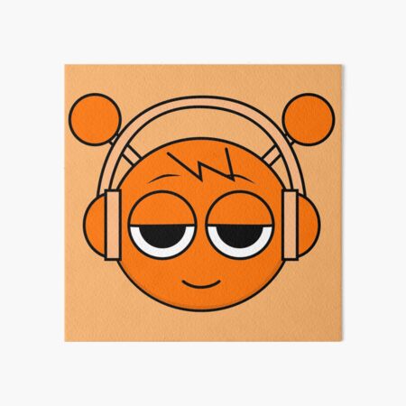 "Sprunki Happy Oren (Orange) Head" Art Board Print for Sale by ...