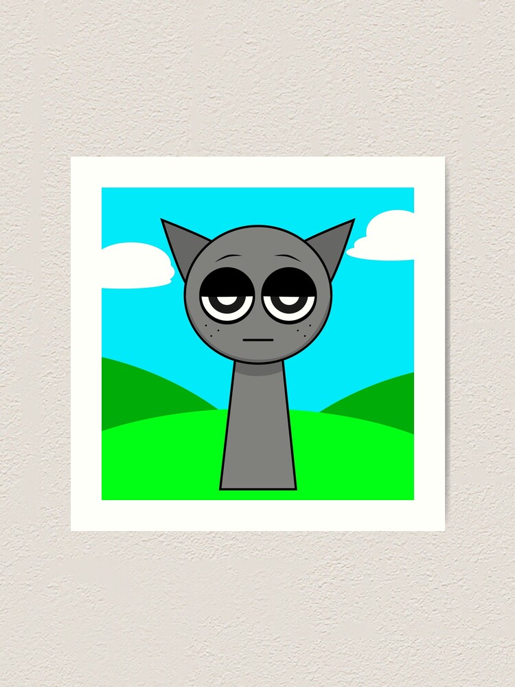 "Sprunki Gray Outside" Art Print for Sale by PaintedPixel | Redbubble