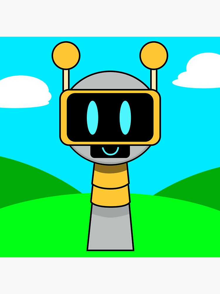 "Sprunki Mr Fun Bot (Robot) Outside" Sticker for Sale by PaintedPixel ...