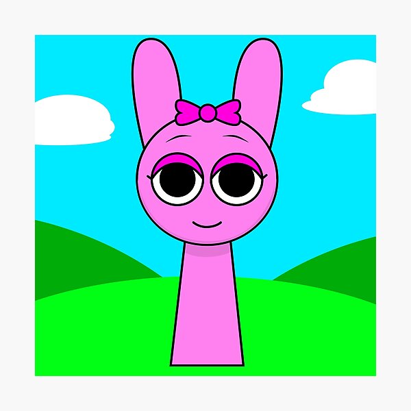 "Sprunki Pinki (Pink Bunny) Outside" Photographic Print for Sale by ...