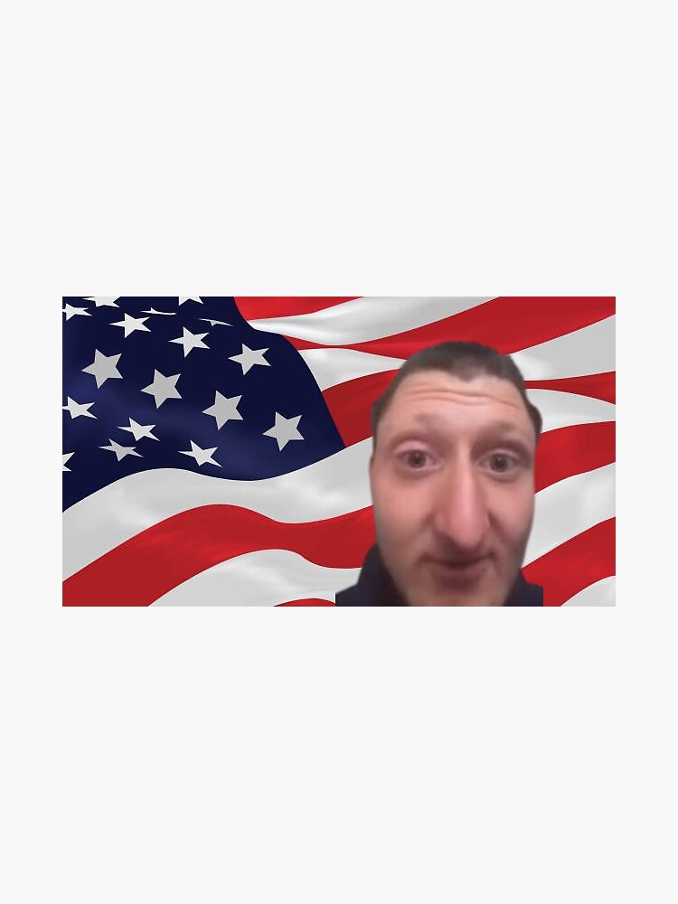"daniel larson american flag" Sticker for Sale by beanstickrz | Redbubble
