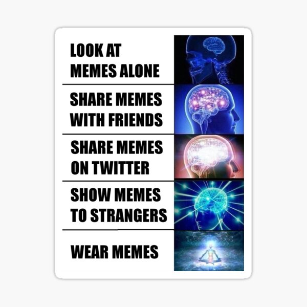 "Wear memes" Sticker by Albertcetopac | Redbubble