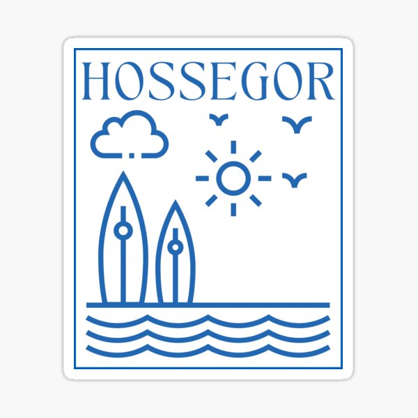 "HOSSEGOR Beach Surf" Sticker for Sale by BjornLundstrom | Redbubble