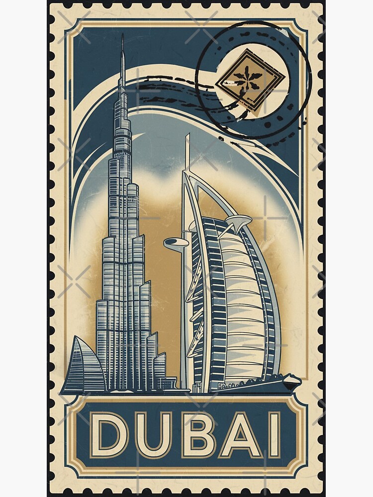 "Dubai Travel UAE Tarvel Dubai Stamp" Sticker for Sale by ...