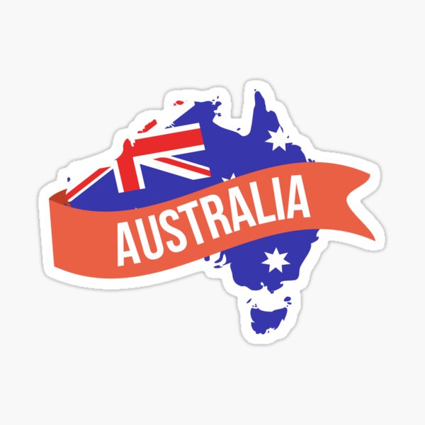 "Australia Sticker - Discover the Land Down Under" Sticker for Sale by ...
