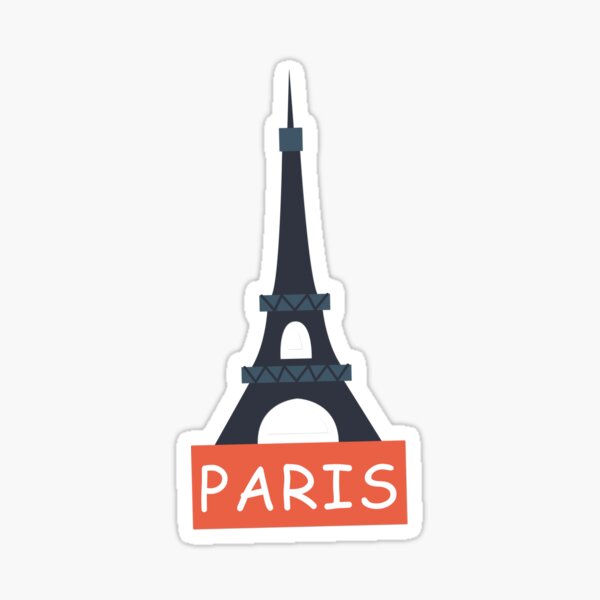 "Paris Eiffel Tower Sticker - Iconic Elegance of the City of Love ...