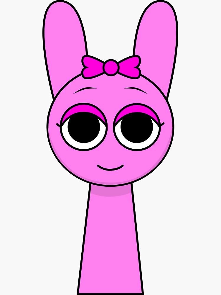 "Sprunki Pinki (Pink Bunny)" Sticker for Sale by PaintedPixel | Redbubble