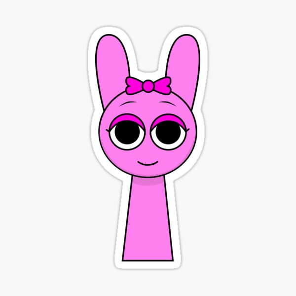 "Sprunki Pinki (Pink Bunny)" Sticker for Sale by PaintedPixel | Redbubble