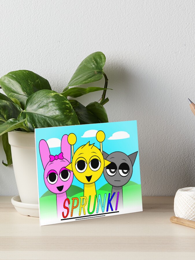 "Sprunki Poster: Simon, Pinki, Gray" Art Board Print for Sale by ...