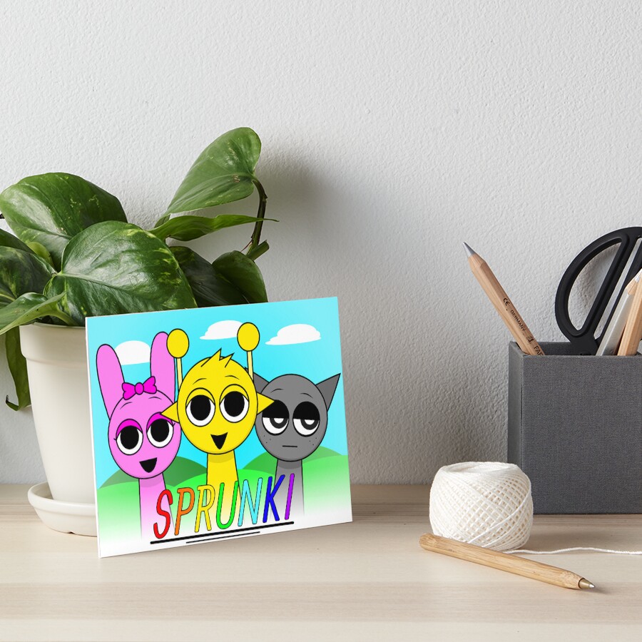 "Sprunki Poster: Simon, Pinki, Gray" Photographic Print for Sale by ...