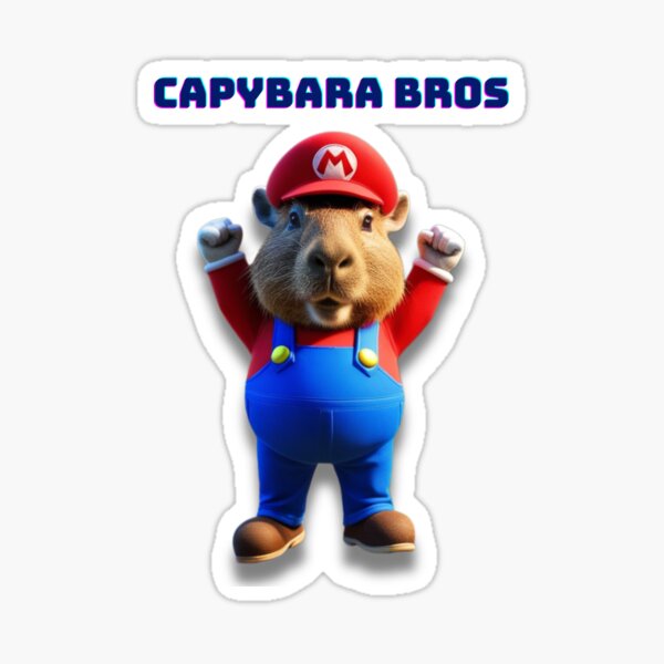 "Capybara Bros" Sticker for Sale by Adrianok1 | Redbubble