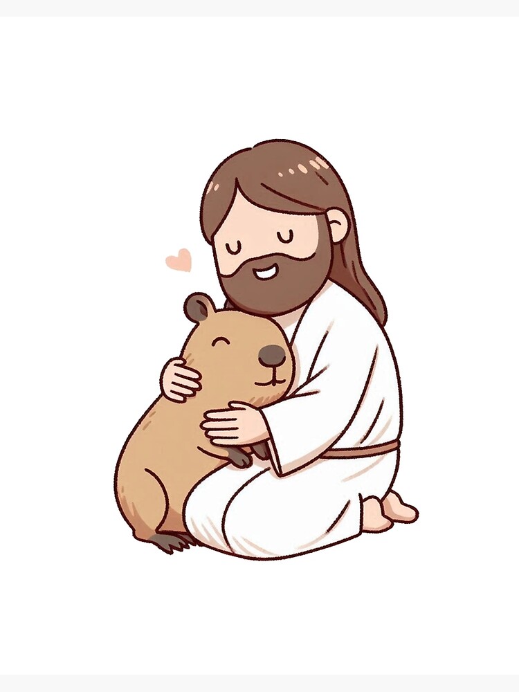 "jesus capybara" Art Board Print for Sale by CrossLifeStore | Redbubble