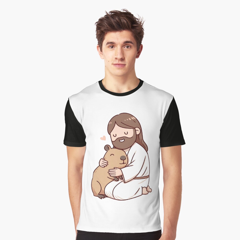 "jesus capybara" Sticker for Sale by CrossLifeStore | Redbubble