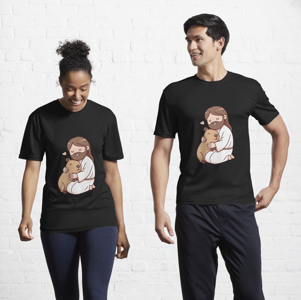 "jesus capybara" Sticker for Sale by CrossLifeStore | Redbubble