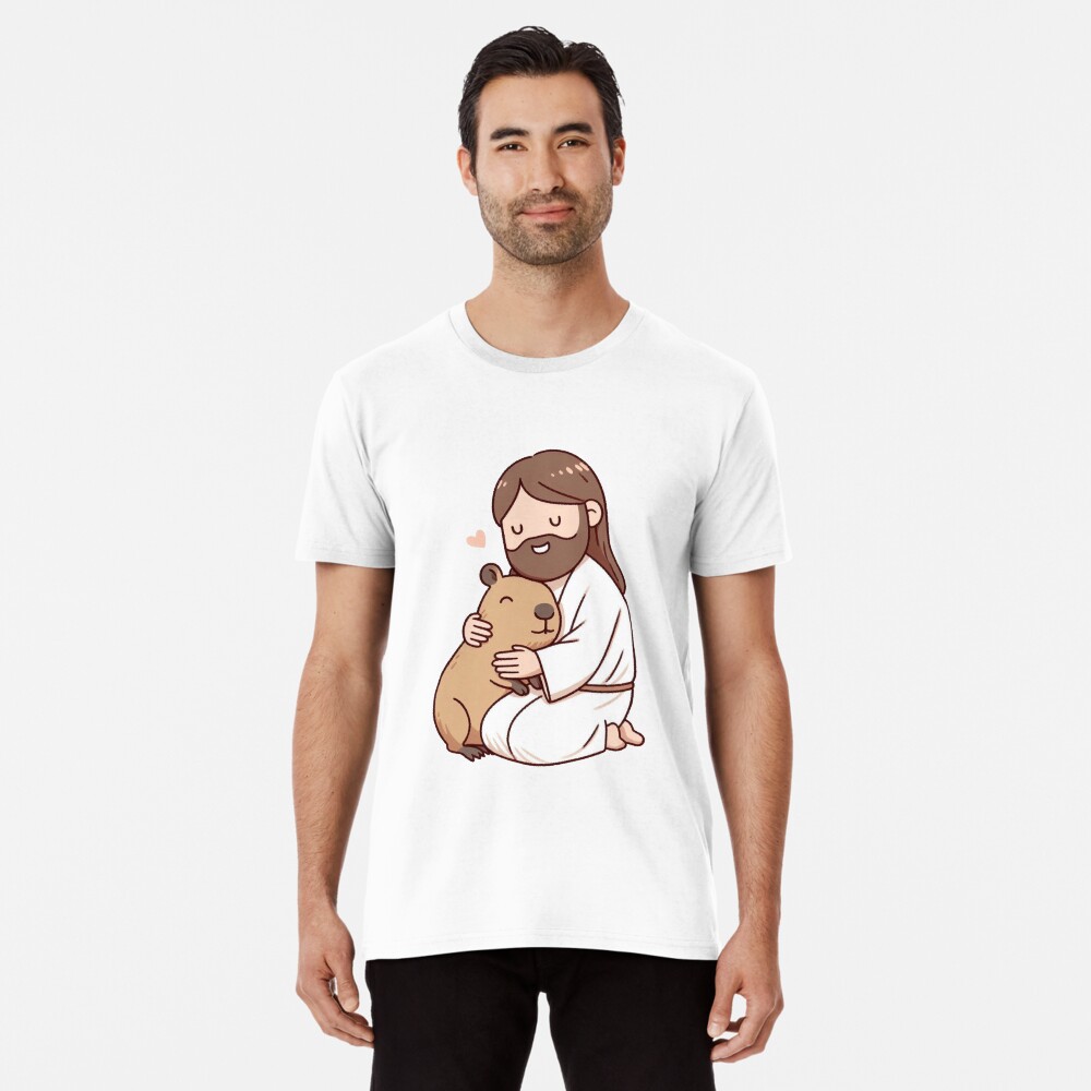 "jesus capybara" Sticker for Sale by CrossLifeStore | Redbubble