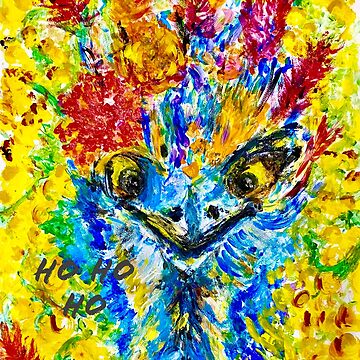 "Christmas in Australia, the Downunder party emu" Sticker for Sale by ...