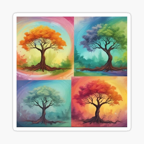 "the 4 seasons" Sticker for Sale by season42 | Redbubble
