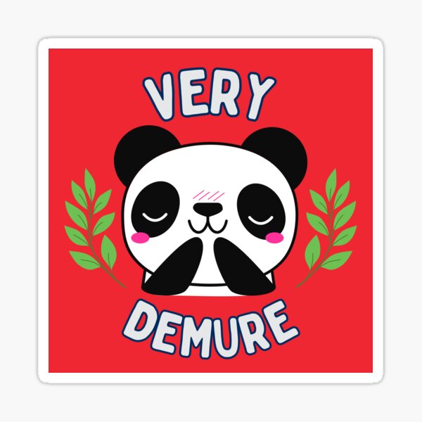 "Very Demure – Very Cute Girl Panda" Sticker for Sale by VZCreativeLab ...
