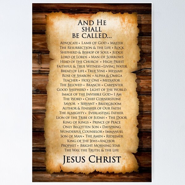 "Names of Christ" Poster for Sale by ZwoDots | Redbubble