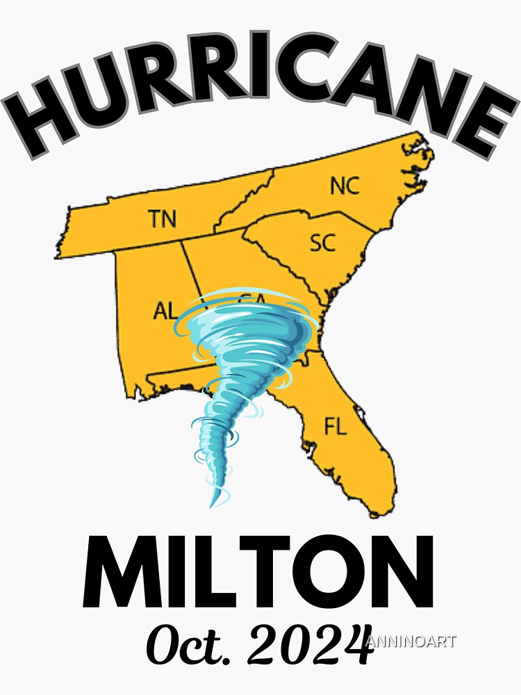 "Hurricane Milton October 2024" Sticker for Sale by anninoart | Redbubble