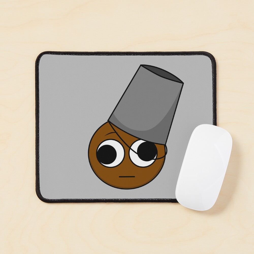 "Sprunki Brud (Brown Bucket) Head" Sticker for Sale by PaintedPixel ...