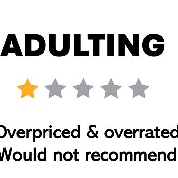 "Adulting One Star" Sticker for Sale by aesthetic-finds | Redbubble