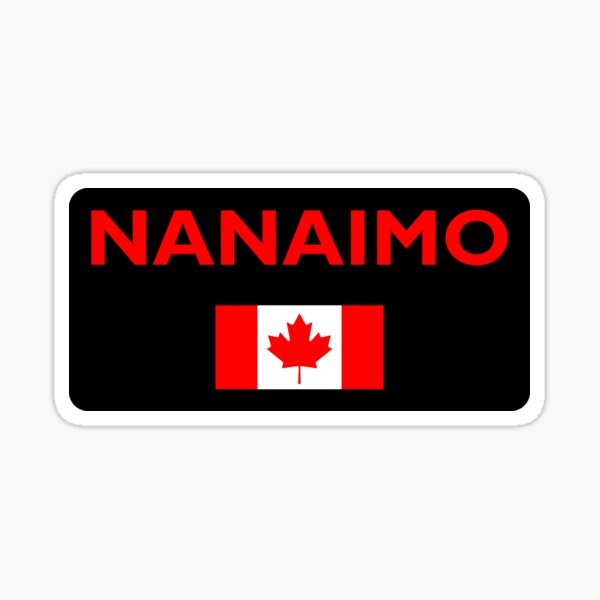 "Nanaimo Canada Canadian Flag Dark Color" Sticker by TinyStarCanada ...