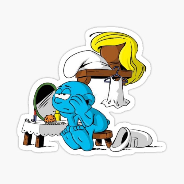 "smurfette in the evening" Sticker by cyrille1968 | Redbubble