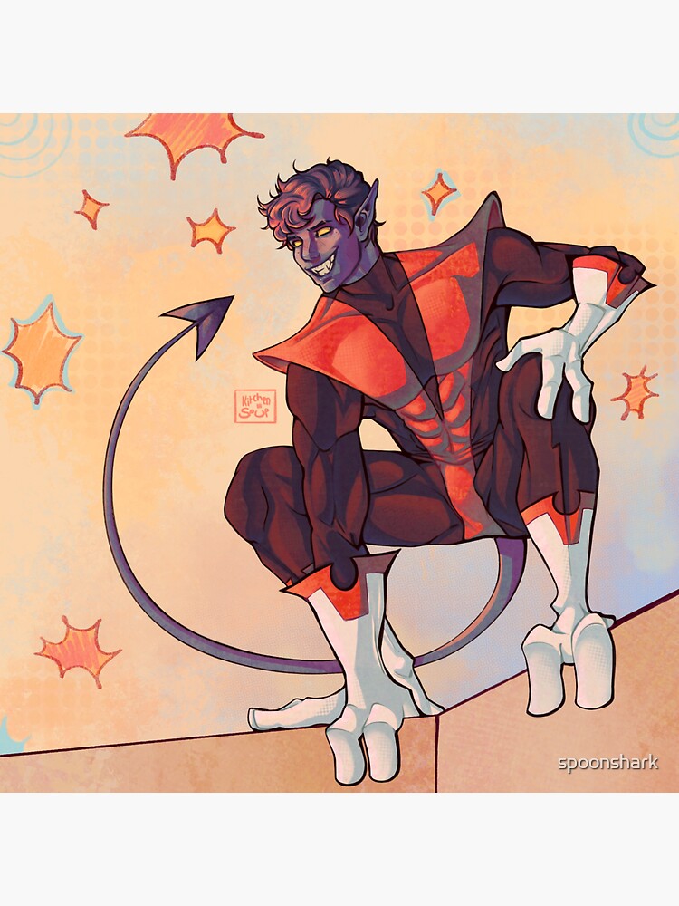 "Nightcrawler illustration" Sticker for Sale by spoonshark | Redbubble