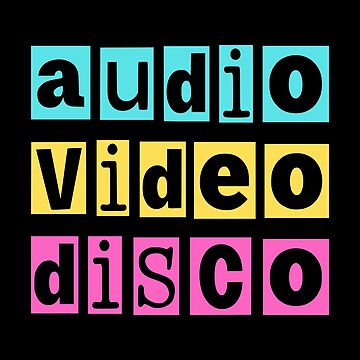 "Audio Video Disco - Latin Language Typography" Sticker for Sale by ...
