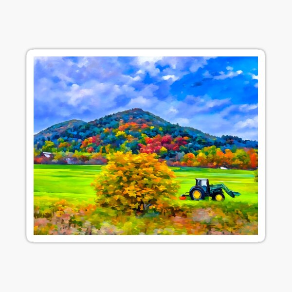 "Autumn on the Farm" Sticker for Sale by CarolWooster | Redbubble