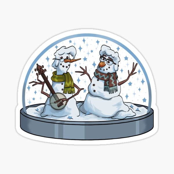 "V.1 Snowglobe - Stanford Pines and Fiddleford Mcgucket" Sticker for ...
