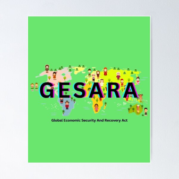 "Global - GESARA MAP" Poster for Sale by TshirtMaskTotes | Redbubble