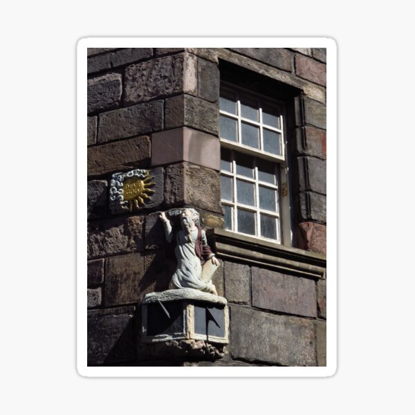 "Sundial & Window, John Knox House, Edinburgh" Sticker for Sale by ...