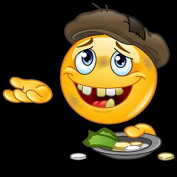 "Homeless Beggar Emoji" Sticker for Sale by Dlorelegend27 | Redbubble