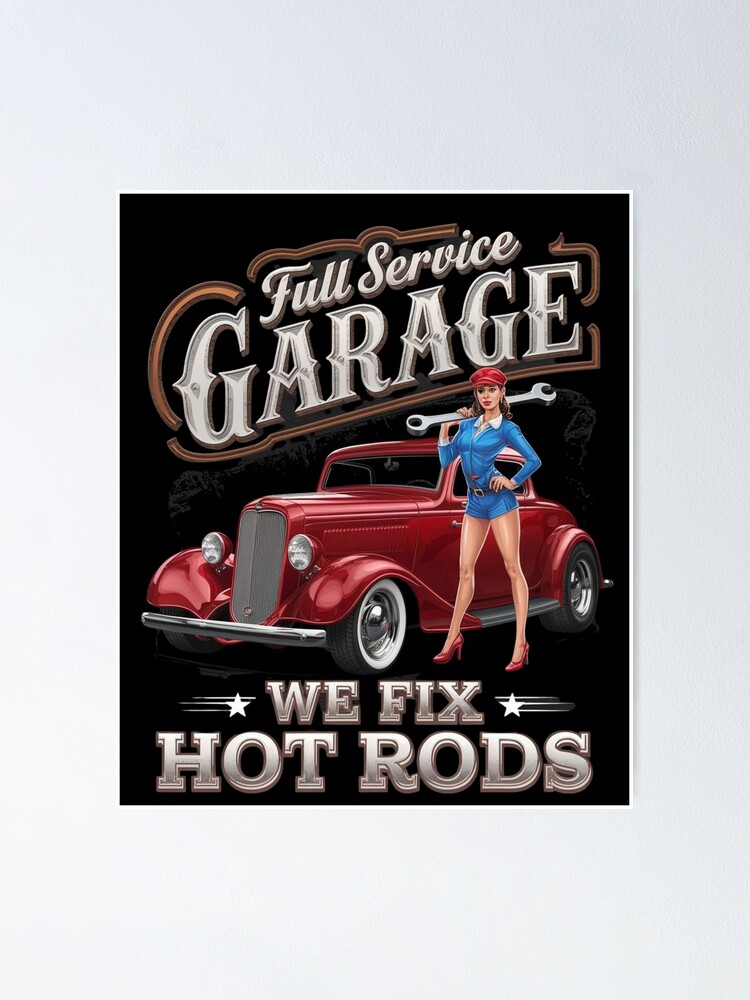 "Mechanic pinup" Poster for Sale by JansenGS | Redbubble