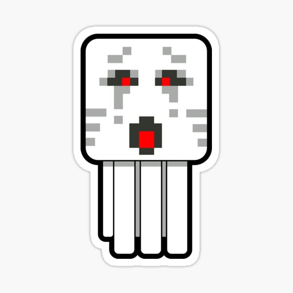 "Minecraft Ghast Cute Hostile Mob Character" Sticker for Sale by ...