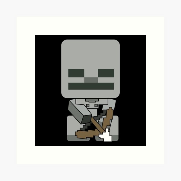 Skelett Minecraft Gesicht Kunstdrucke: Minecraft Skelett | Redbubble